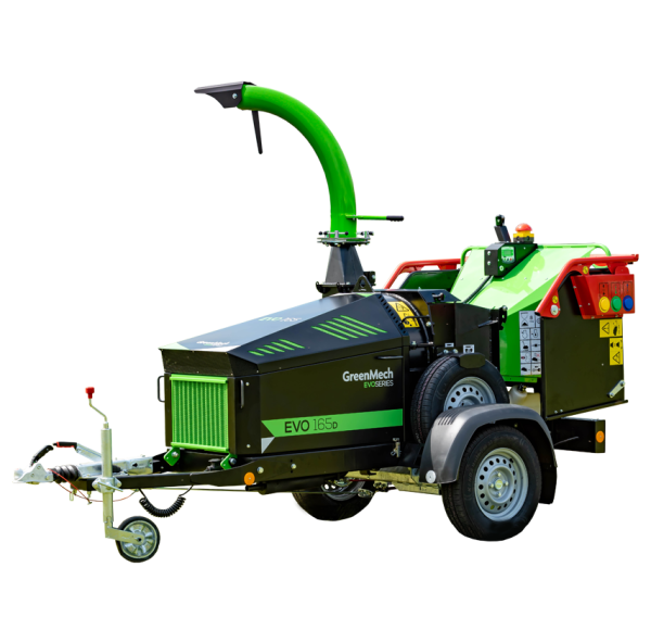 EVO 165D - Road Towed Disc Wood Chipper | GreenMech Ltd