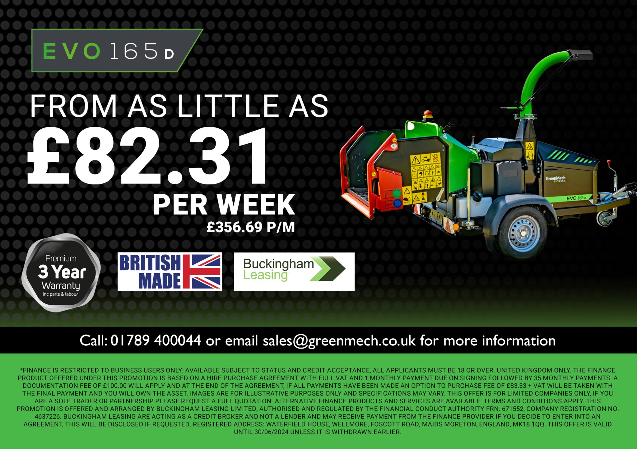 EVO 165D - Road Towed Disc Wood Chipper | GreenMech Ltd